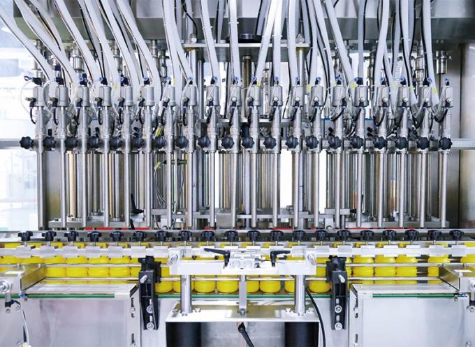 Automatic Shampoo Filling Machine PLC Controlled 12 Nozzle