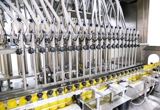 Automatic Shampoo Filling Machine PLC Controlled 12 Nozzle
